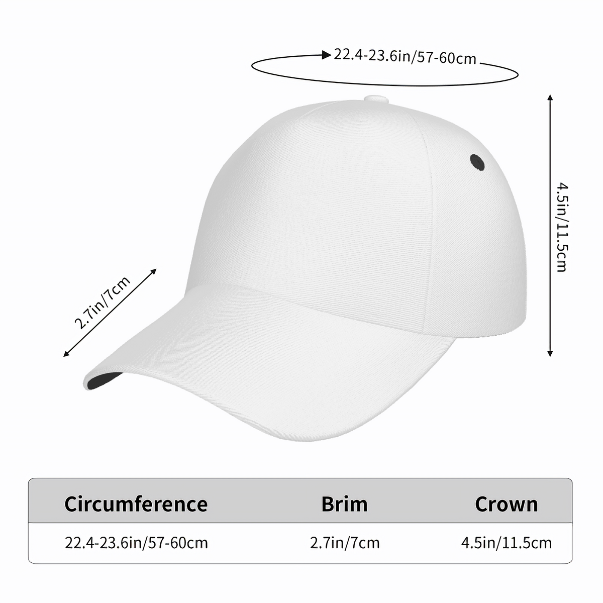 Customizable Curved Brim Baseball Cap | Custom Cap | Shoe Zero